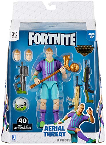 FORTNITE Legendary Series, Aerial Threat, 1 Figure Pack - 6” Articulated Action Figure - Includes Harvesting Tool, 3 Weapons, 1 Back Bling, 3 Interchangeable Heads - Collect Them All