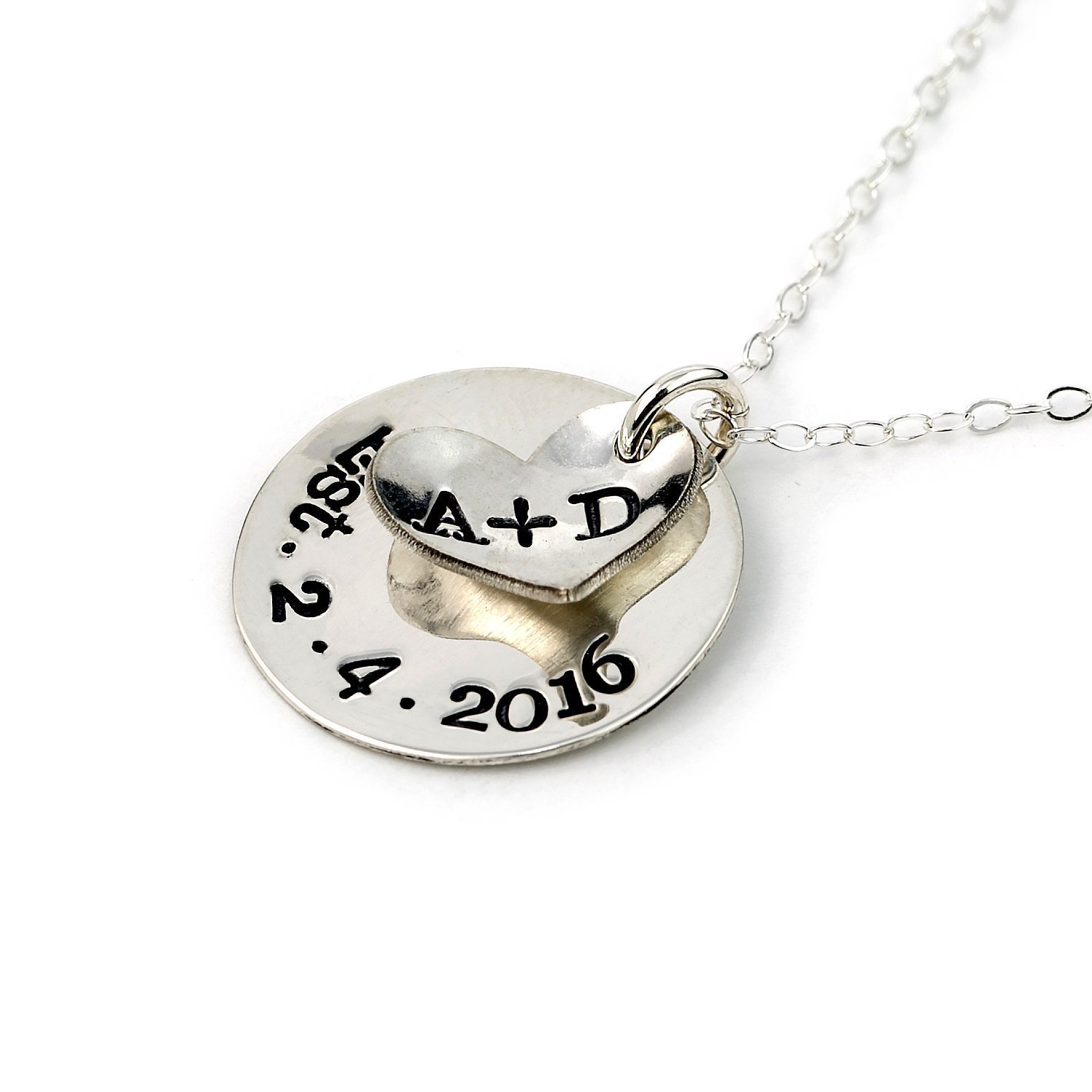 AJ's Collection Sterling Silver Personalized Relationship Necklace