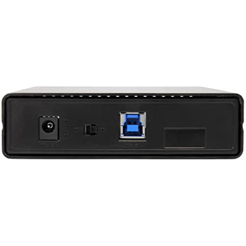StarTech.com USB 3.1 Gen 2 External Hard Drive Enclosure for 3.5โ SATA Drives - Fan-less UASP Enhanced Single Drive Enclosure (S351BU313),Black