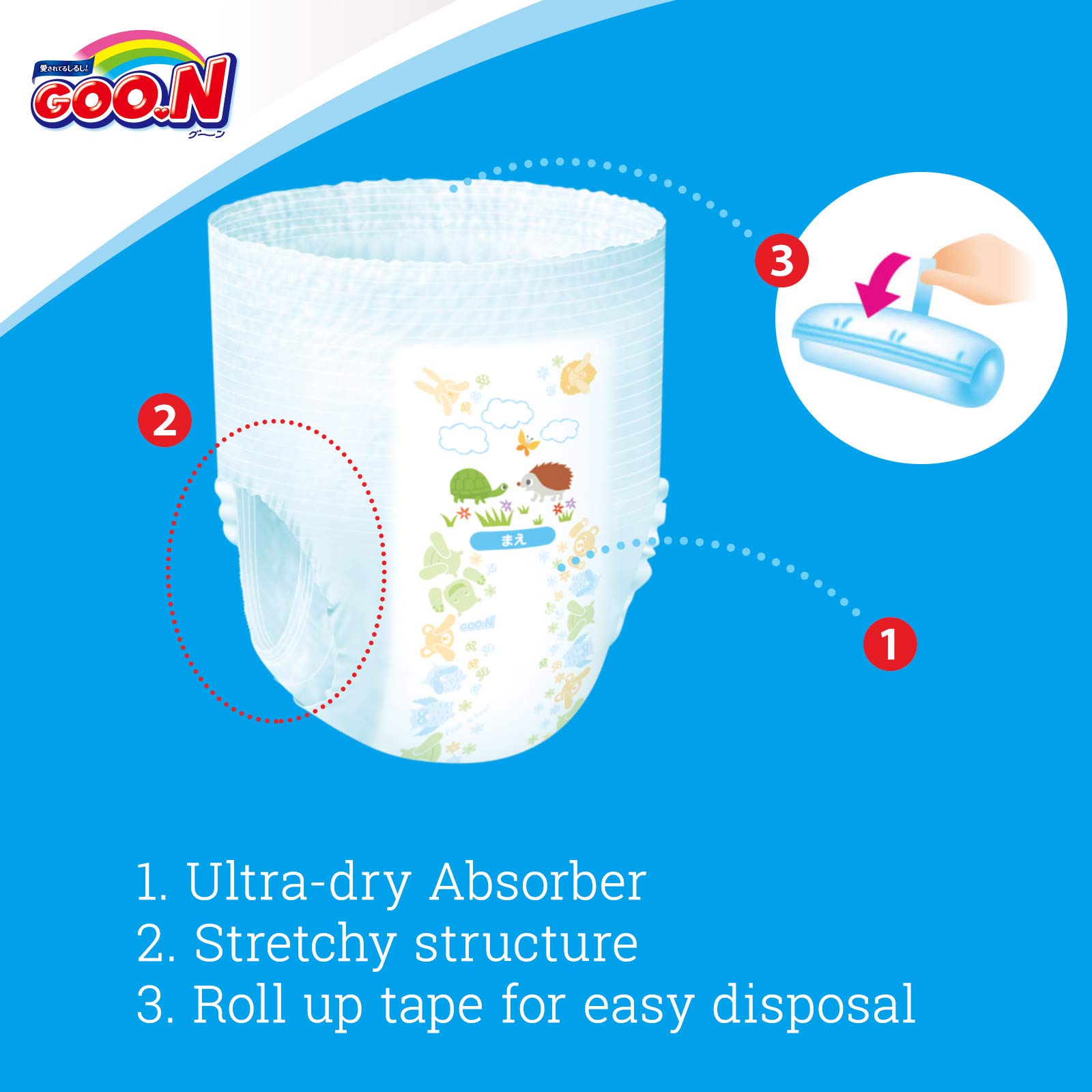 Elleair GOO.N Soft-fit Diaper for Boys, 28 Count, X28