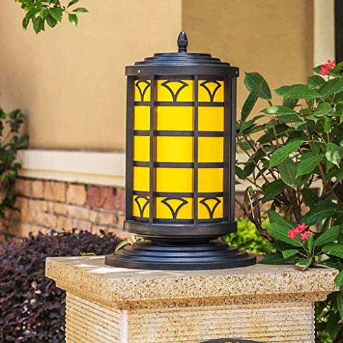LZQDM Led Outdoor Waterproof Courtyard Lamp Home Wall Lamp Post Head Lamp European Style Courtyard Garden Villa Gate Post Lamp