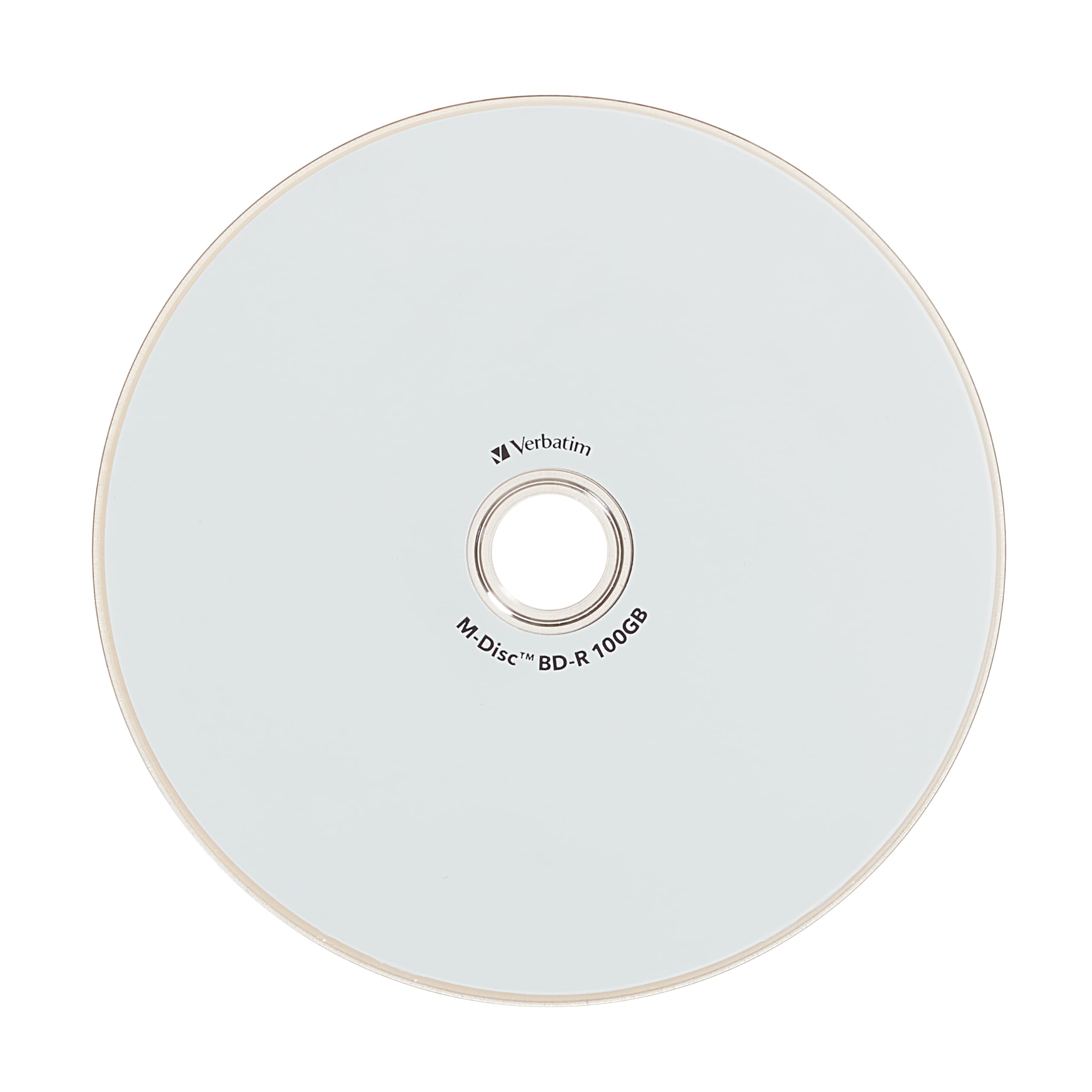 Verbatim M DISC BD-R 100GB 4X White Inkjet Hub Printable Blank Blu-Ray Recordable Media – 25pk Spindle