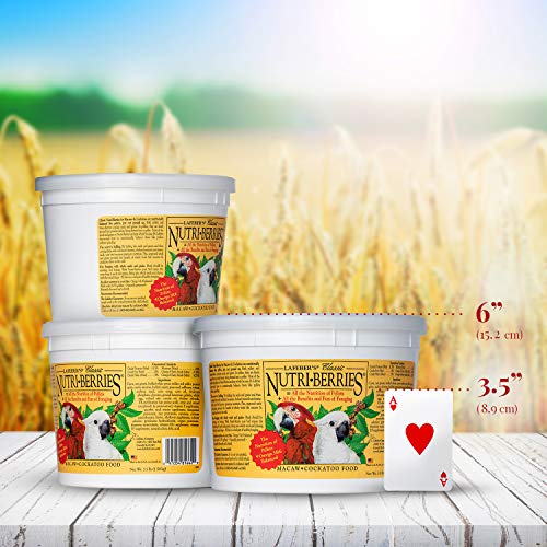 Lafeber's Classic Nutri-Berries for Macaw / Cockatoo 3.5 lb. Tub