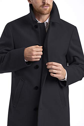 Chaps Men's Long Classic Coat, Dark Navy, 50L