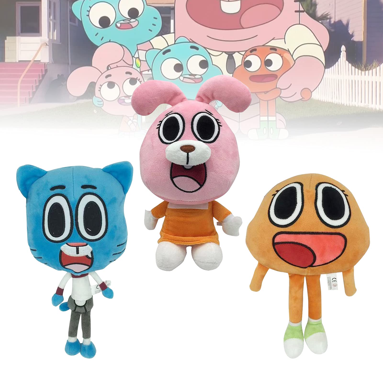 Zunarte Amazing Plush Doll, 9.8 inches Cute Cartoon Stuffed Animal-3 pcs