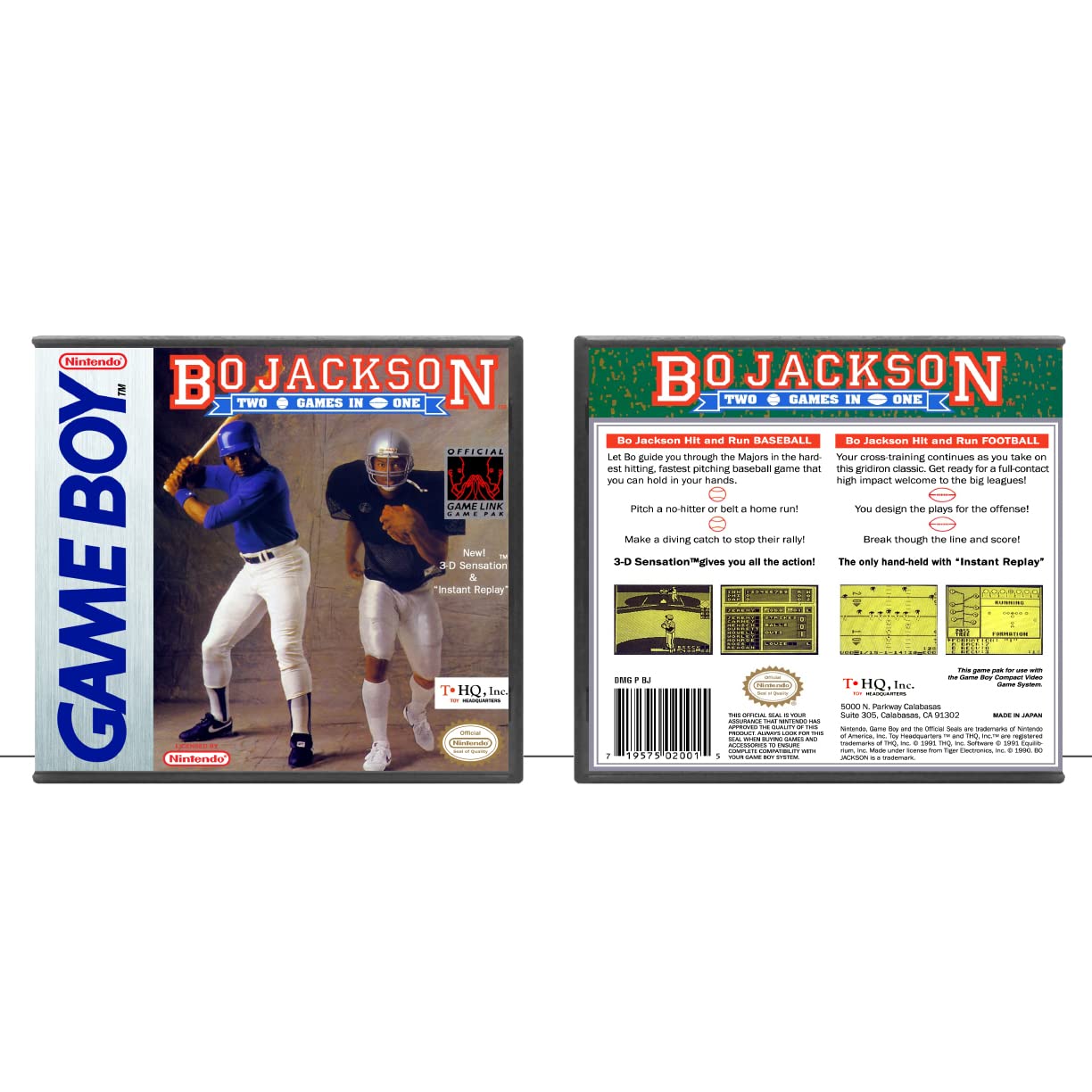 Bo Jackson - Hit and Run | (GB) Game Boy - Game Case Only - No Game