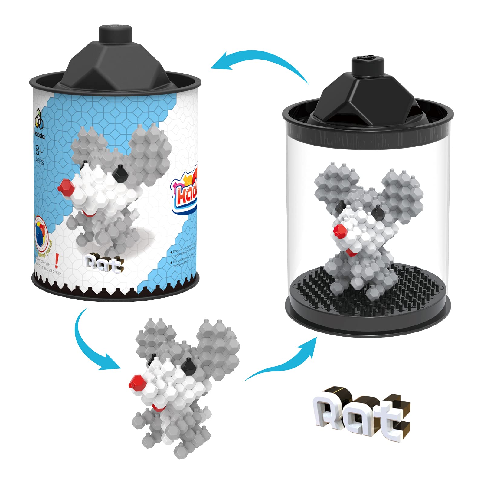 KADELE STEM Toys Educational Building Block Toys 087001 68 Piece ABS Material Building Toys Set