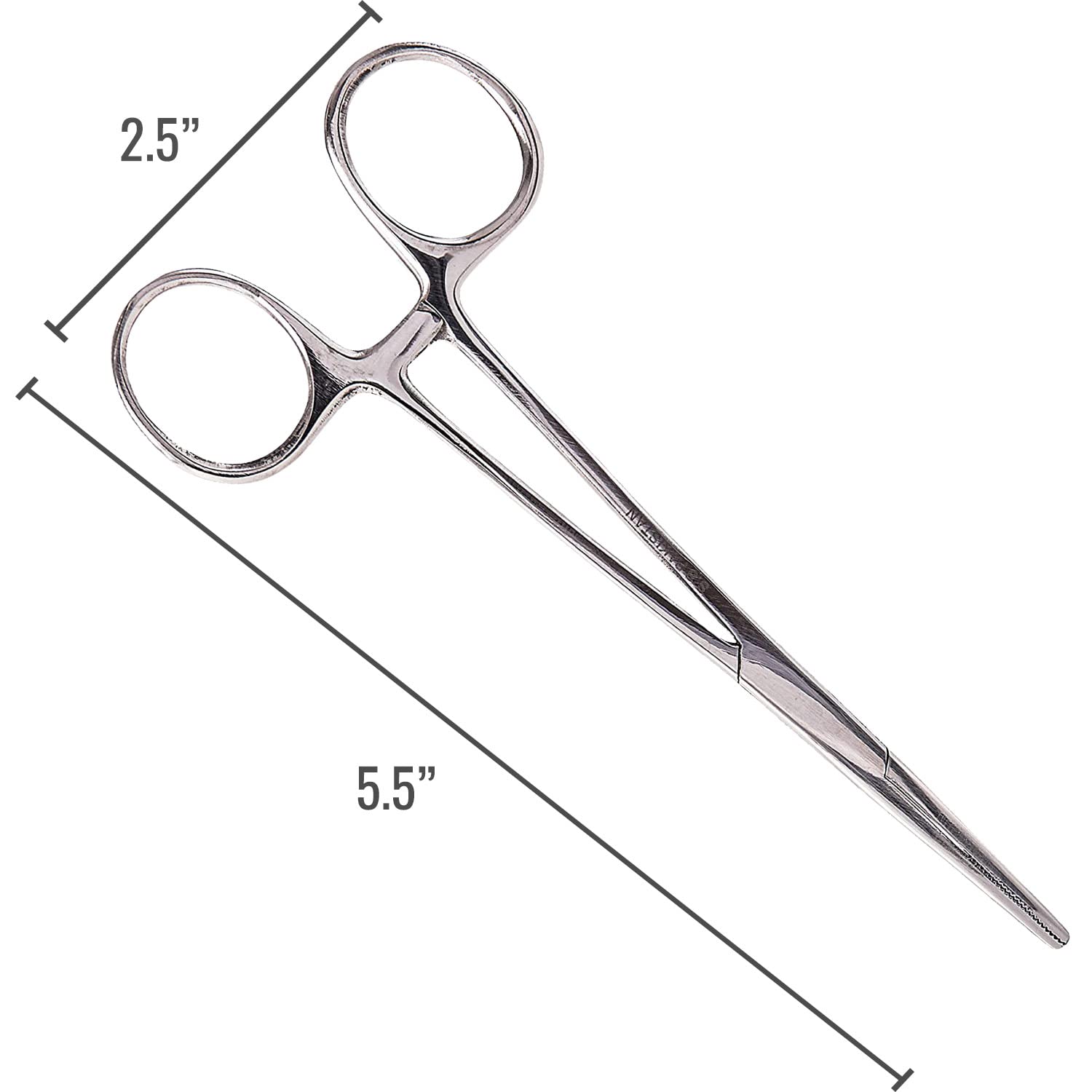 MABIS Kelly Forceps, Medical Forceps, Locking Forceps, Silver, 5.5"