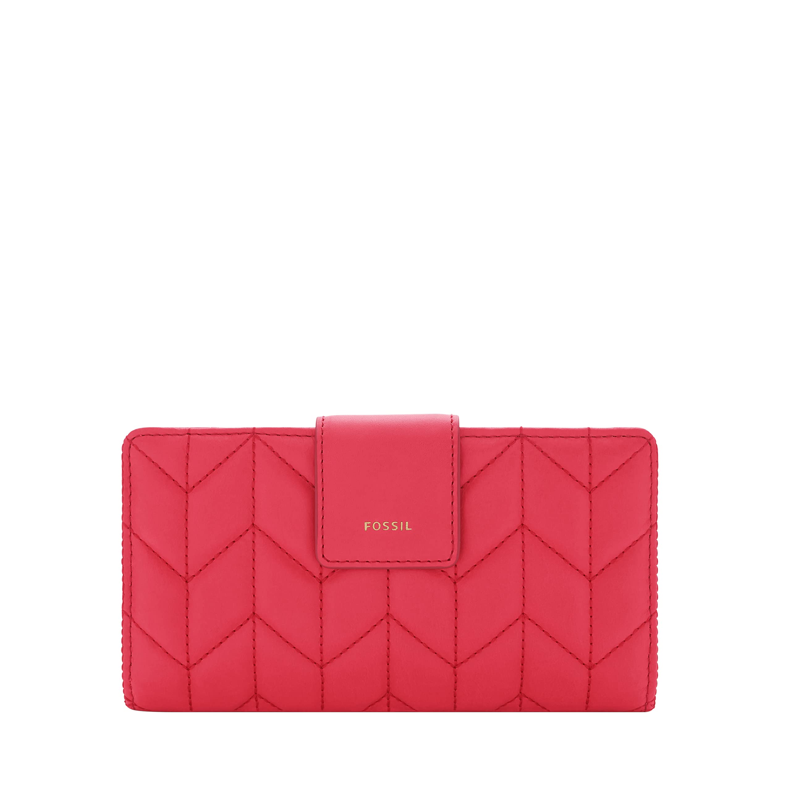 Fossil Logan Tab Clutch Wallet, Cherry Quilted
