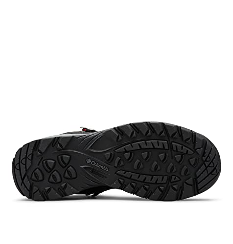 Columbia womens Newton Ridge Plus Waterproof Hiking Boot, Black/Poppy Red, 8 US