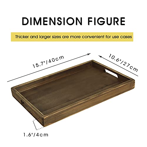 Decorative Serving Trays Platter for Breakfast in Bed, Lunch, Dinner,Great for Dinner Trays, Tea Tray, bar Tray, Breakfast Tray, or Any Food Tray
