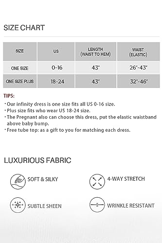 Infinity Dress with Bandeau, Convertible and Bridesmaid Dress, Evening and Transformer Maxi Dress (One Size, Dark Green)