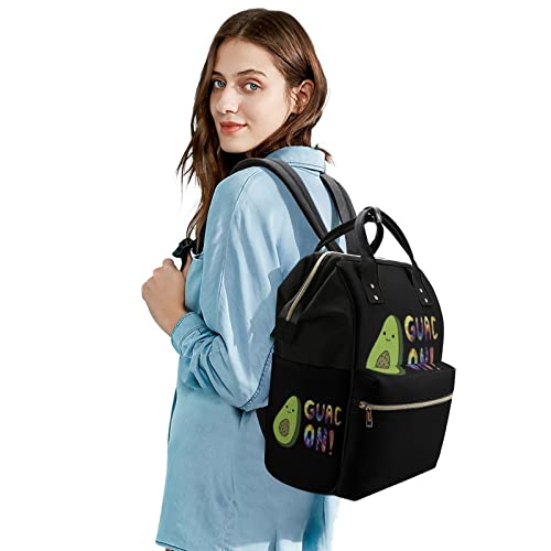 Avocado Guac On! Waterproof Mommy Bag Diaper Bag Backpack Multifunction Large Capacity Travel Bag
