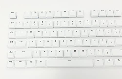 forG915 Complete Set of 87 keycaps to Replace Logitech G915/G913/G815/G813 TKL RGB Mechanical Gaming Keyboard(G915 White 109 Keys)