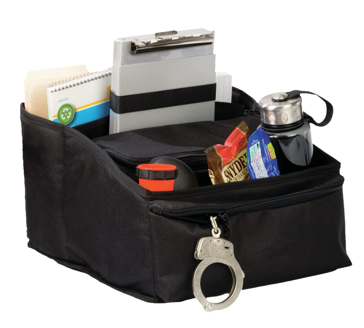 Uncle Mike's Law Enforcement Deluxe Car Seat Organizer, Black