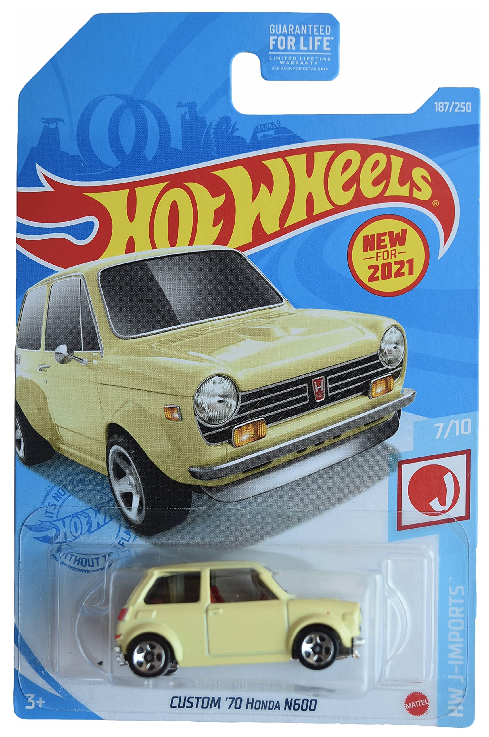 Hot Wheels Custom '70 Honda N600, [Yellow] J-Imports 7/10