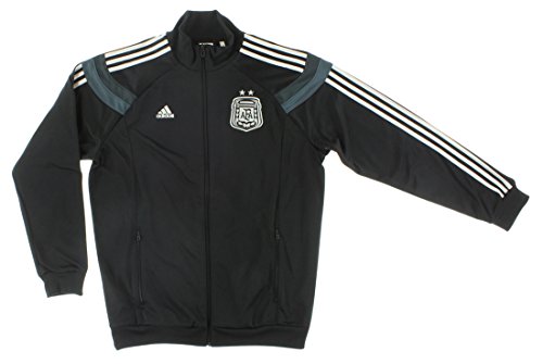 Argentina Men's Soccer Track Top Anthem Jacket- 2014 World Cup (X-Small) Black