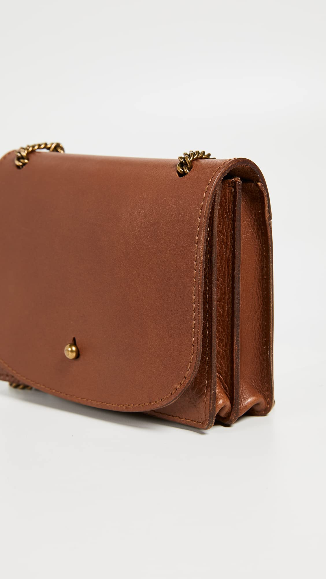 Madewell Women's The Chain Cross Body Bag, English Saddle, Tan, Brown, One Size