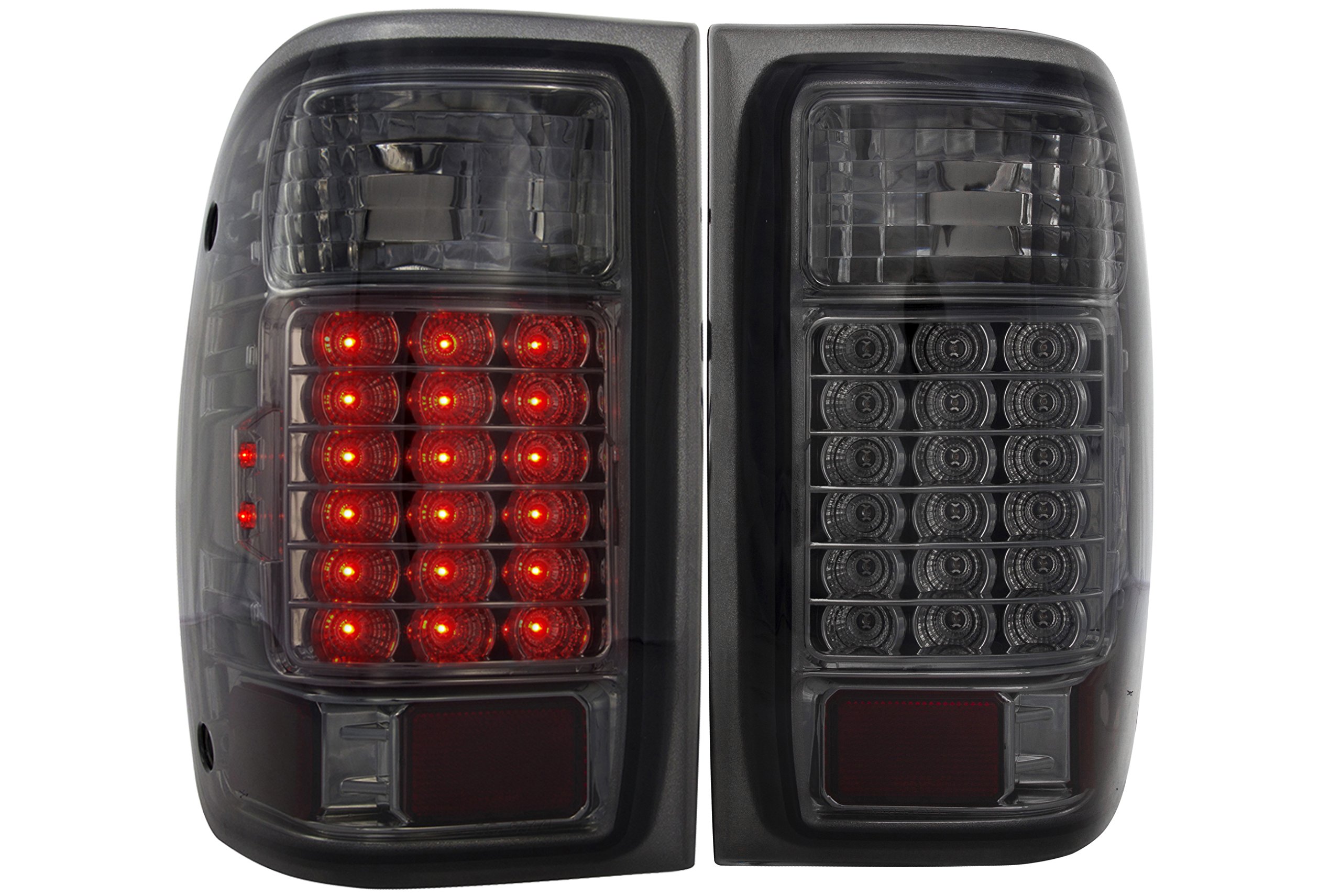AJP Distributors Replacement Upgrade Led Stop Brake Tail Lights Lamps Pair For Ranger 1993 1994 1995 1996 1997 1998 1999 2000 93 94 95 96 97 98 99 00 (Smoke)