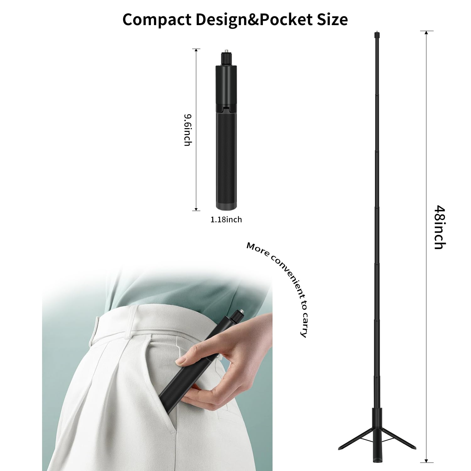 Auto Face Tracking Tripod for TIK Tok Vlog, No App Required, 360° Rotation Face Body Track Selfie Stick Phone Camera Mount, Rechargeable Wireless Smart Shooting Holder for Live Videos