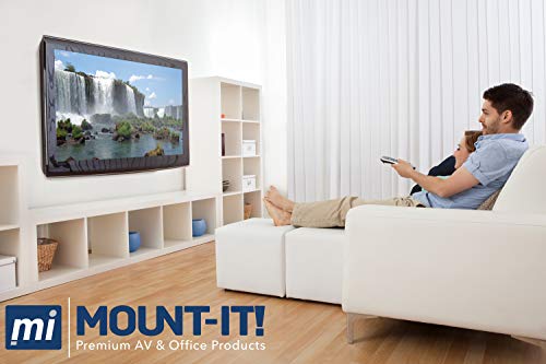 Mount-It! Low Profile Fixed TV Wall Mount for Small Televisions Computer Monitors, Fits 13" to 27", Quick Disconnect, 60 Lbs Capacity, VESA 75x75 mm and 100x100 mm, Black
