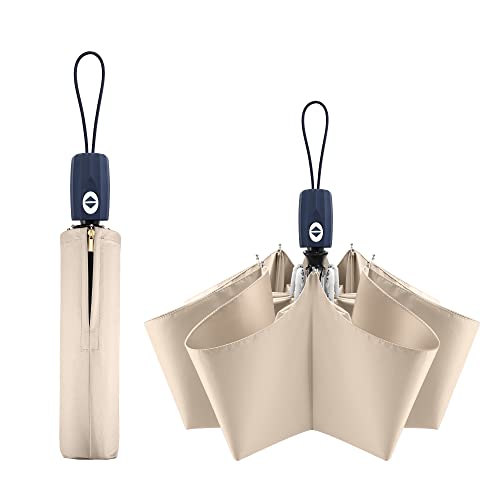 FDJASGY Color UV Protection Glue Coating Compact Folding Travel Parasols and Sun Umbrellas Auto Open Close Windproof Anti-UV Umbrella Blocking UV 99.98%