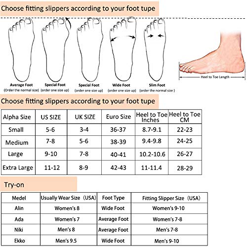 DL Women's Open Toe Cross Band Slippers, Memory Foam Slip on Home Slippers for Women with Indoor Outdoor Arch Support Rubber Sole, Navy, 7-8
