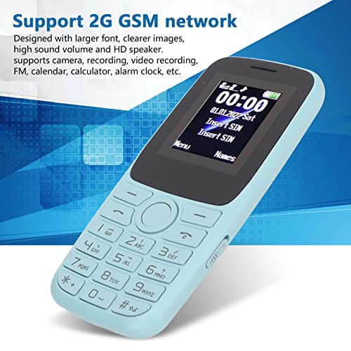 FOSA Senior Cell Phone, 2G GSM, High Volume Unlocked Basic Mobile Phone, 2.4 Inch Large Screen, Dual SIM Supported, Big Buttons Unlocked Cellphone for The Elderly Parents (Sky Blue)