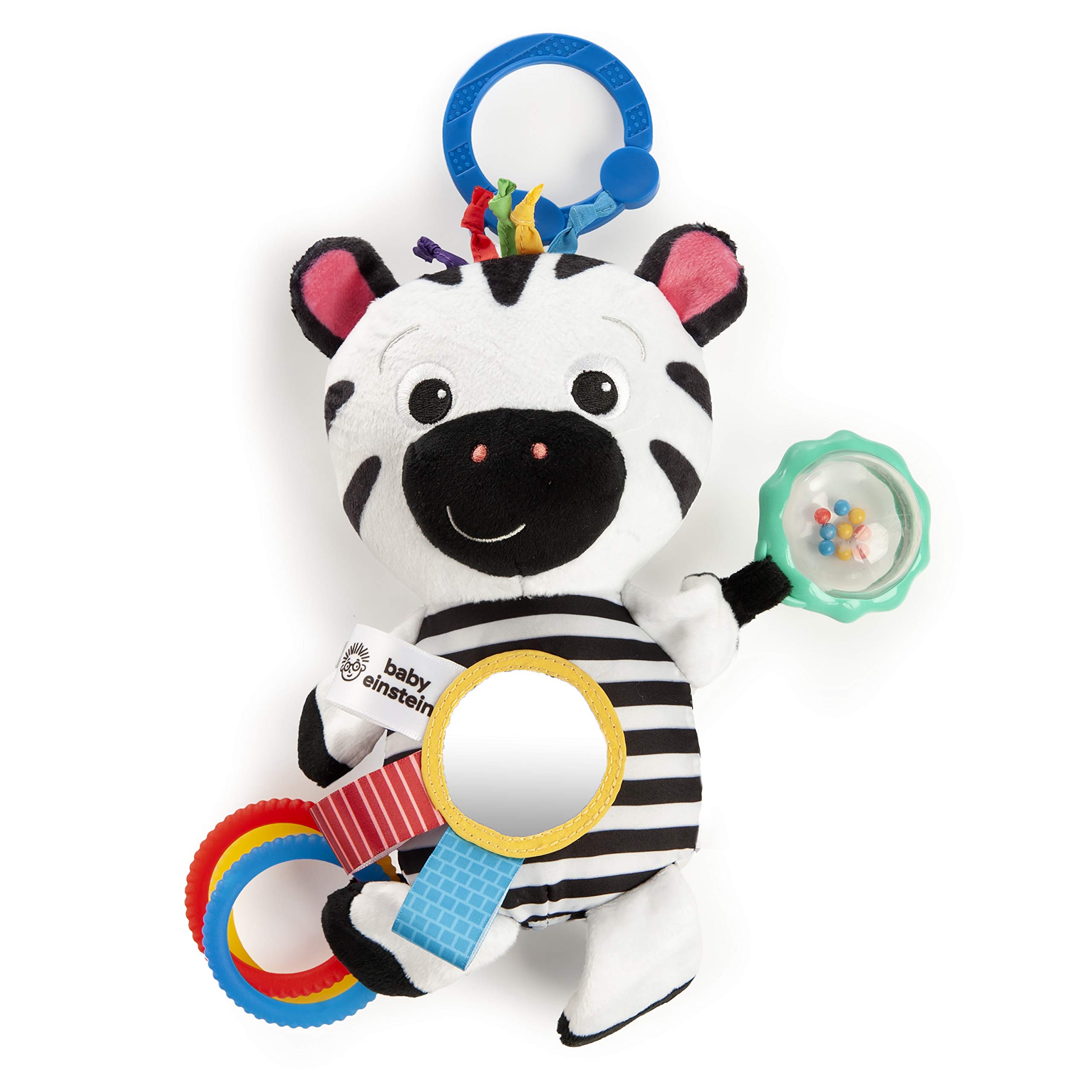 Baby Einstein Zen's Sensory Play Plush Stroller Activity Toy, Ages Newborn, Multicolor,1 Count (Pack of 1)