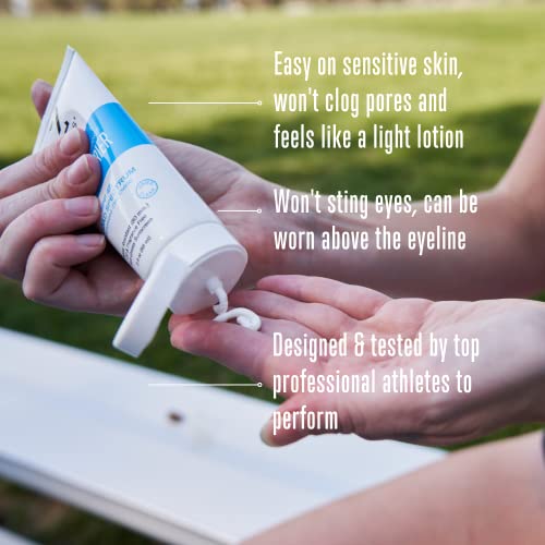 Sun Barrier 3 oz by Zealios - Broad Spectrum SPF 45 Non-Greasy Water-Resistant Zinc Sunscreen - Last Absorbing Sunblock Body Lotion for Athletes