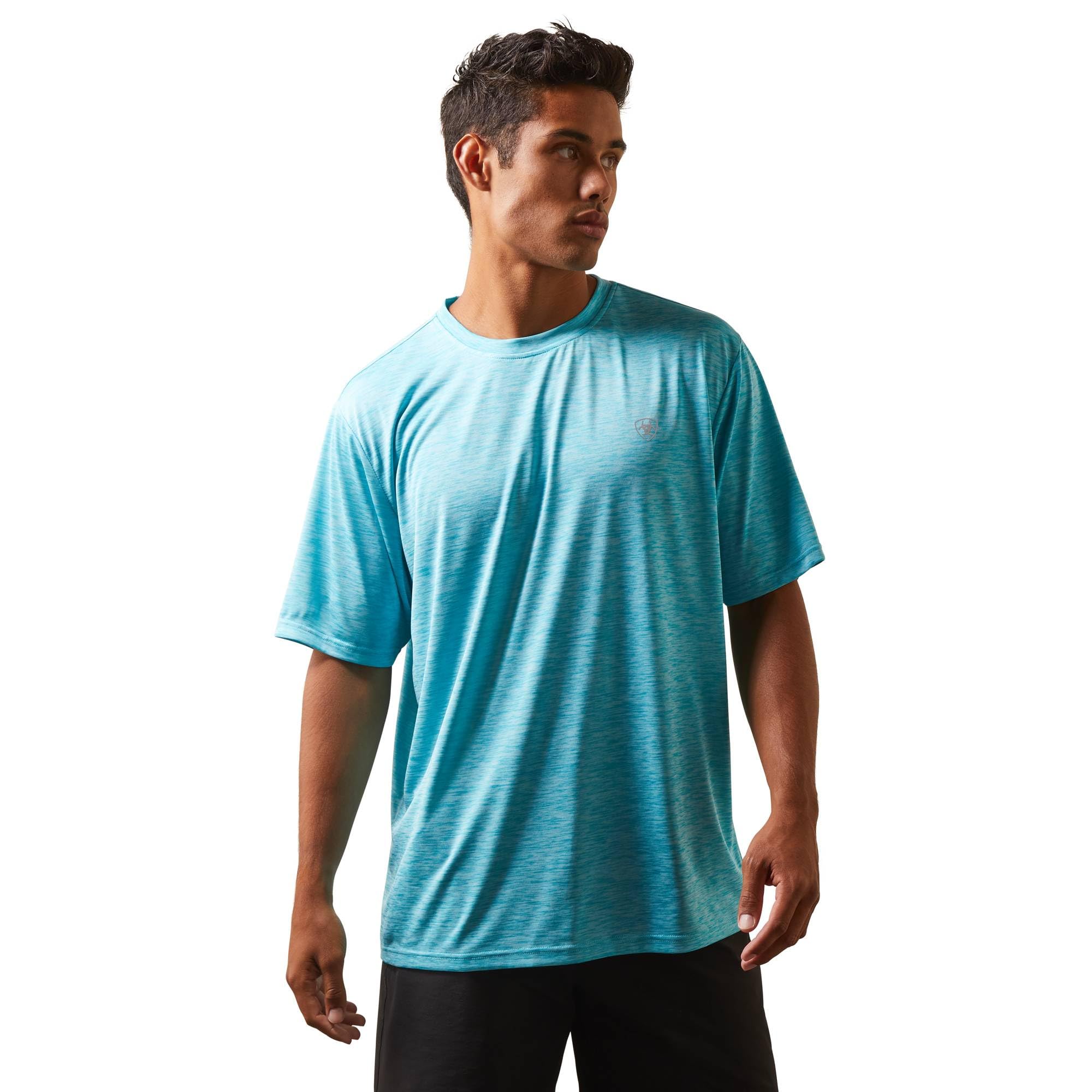 Ariat Male Charger Basic T-Shirt Peacock Blue XX-Large