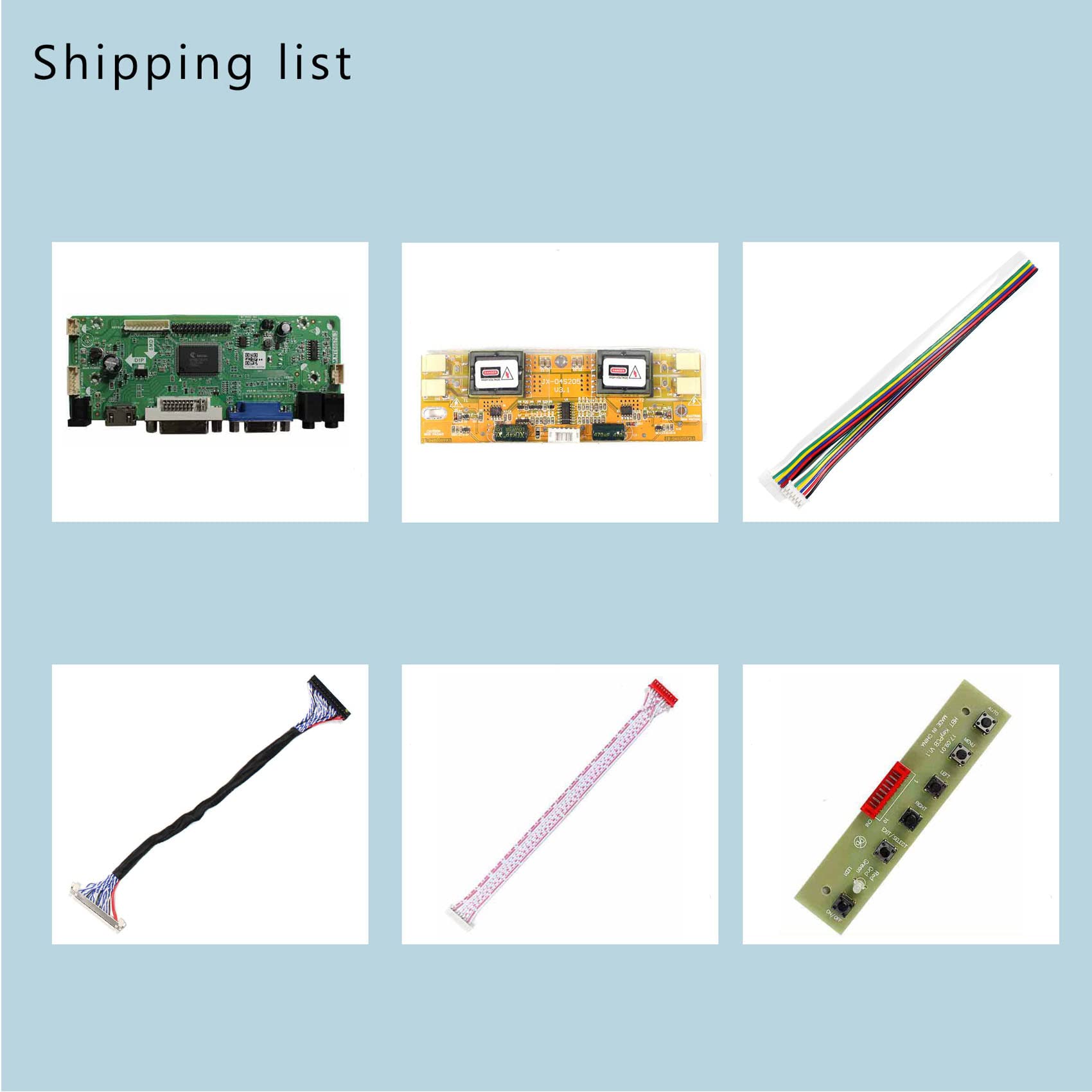 VSDISPLAY HD-MI DVI VGA Audio LCD Controller Board Work for 17" 19" 1280x1024 M170EG01 HSD190ME12 lm190e05-sl03 4CCFL 30Pin LVDS LCD Panel Used for Machine Modification