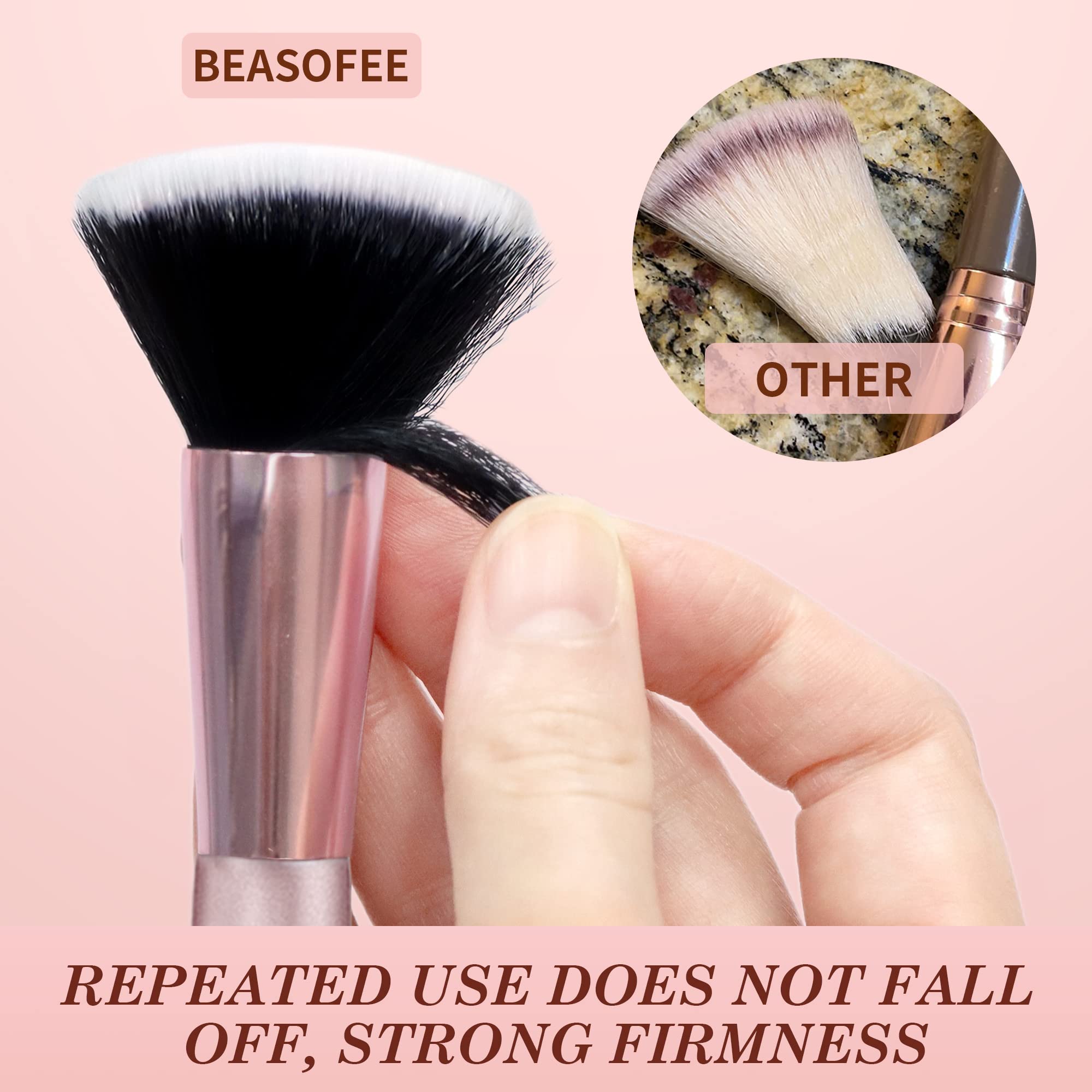 BEASOFEE Dual-ended Foundation Brush+Makeup Brushes