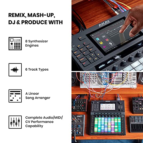 AKAI Professional FORCE β Standalone Music Production, MIDI Sequencer and DJ System with Synth Engines, MPC Sampling and Ableton Style Clip Launching