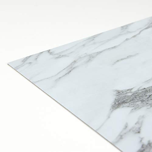 FloorPops FP3329 Opaline Peel Stick Floor Tiles, White & Off-White