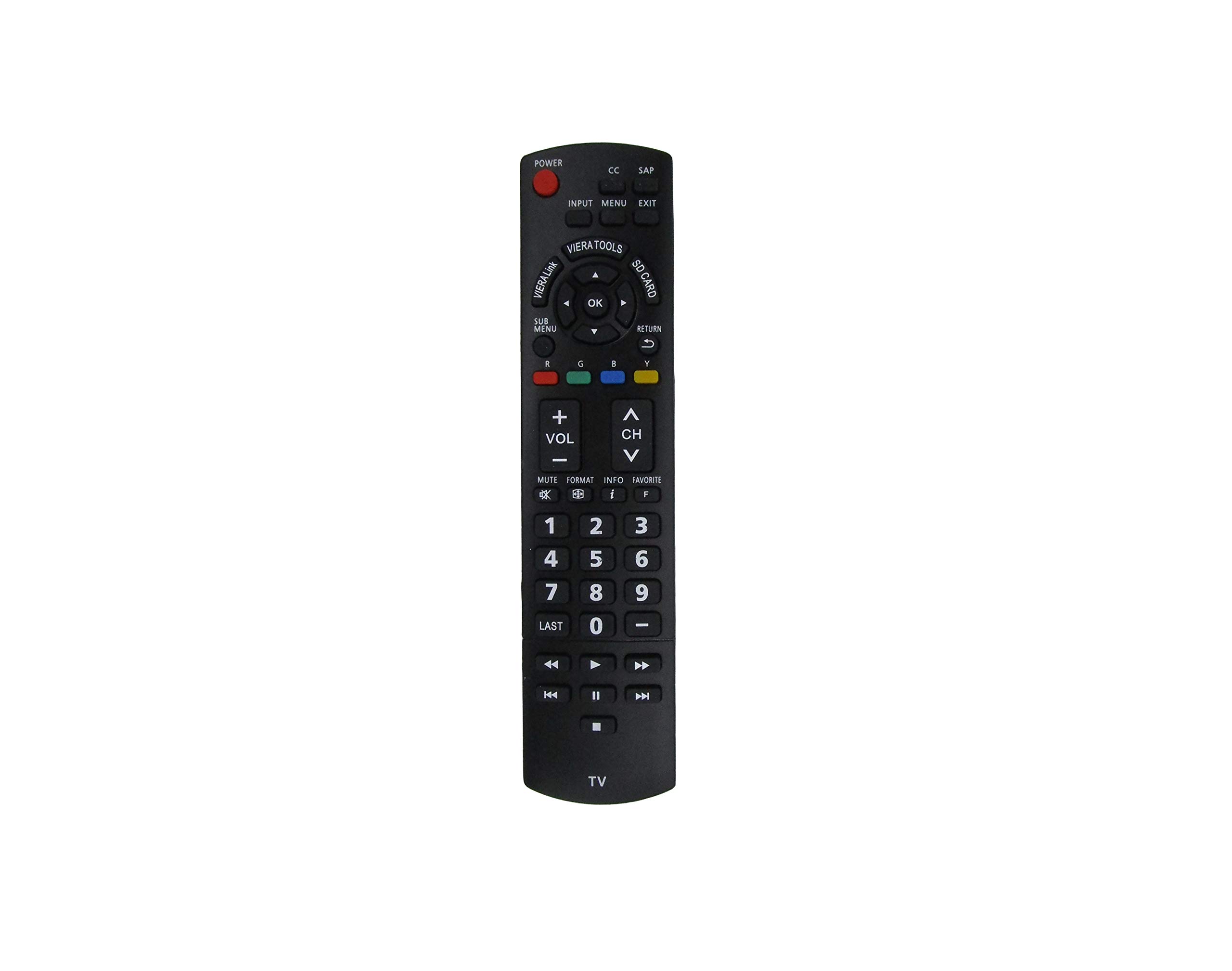 HCDZ Replacement Remote Control for Panasonic Viera TC-P60U50 TC-P60U502 N2QAYB000705 N2QAYB000704 TC-P42UT50 TC-P42XT50 TC-P50UT50 TC-P50XT50 Full HD Plasma HDTV TV