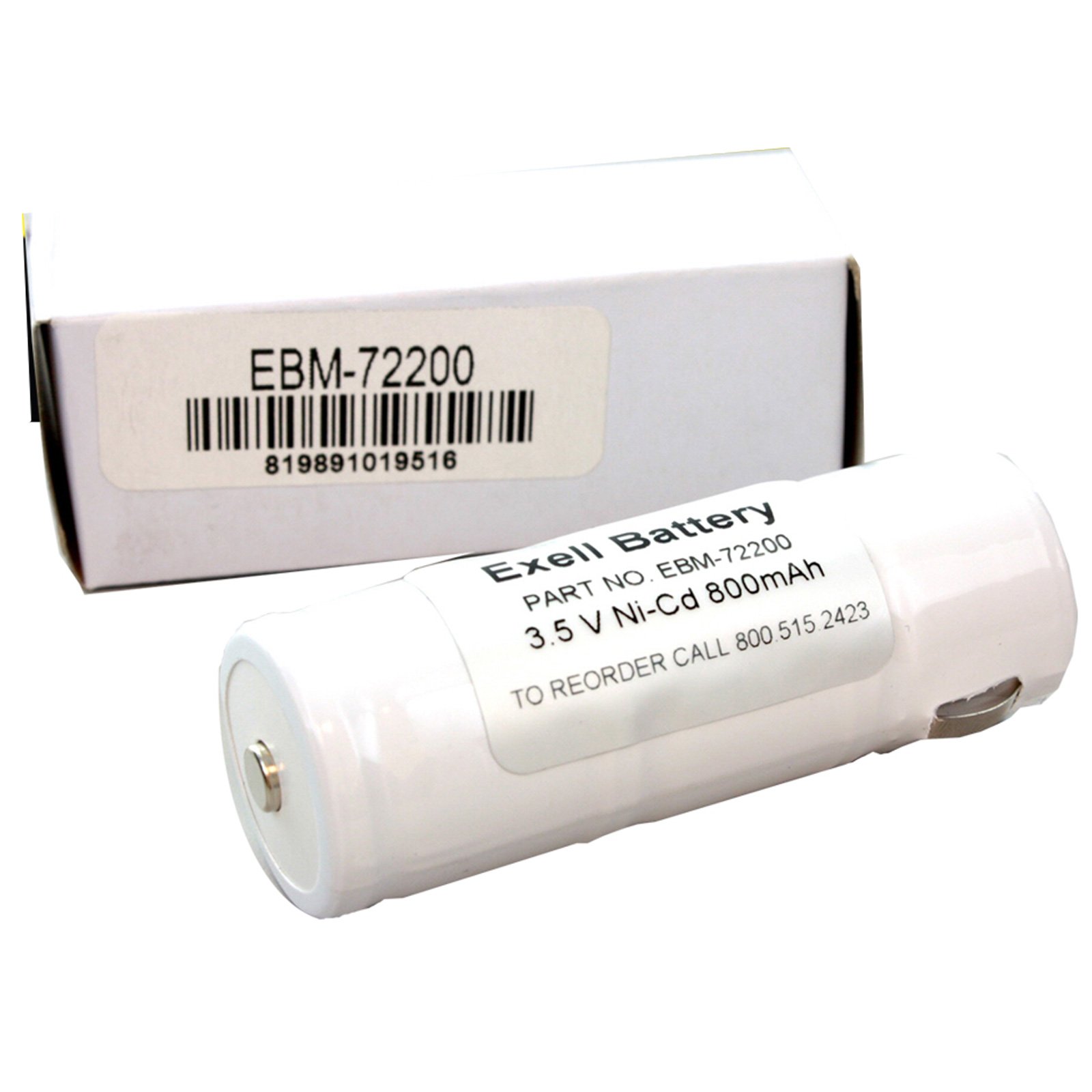 Exell Battery EBM-72200 Battery Compatible with MEDIC LUX,VISTA 200 HANDLE,Powertron N1027,N1049, Alpha Source AS10097,N36751, Cardinal CJB-191,Chloride MEDIC LUX, MED-72200, Diversified N N36751