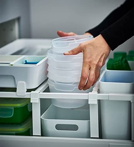 IKEA 301.550.19 VARIERA Convenient Kitchen Open Storage Box, High Gloss White, Easy to Carry and Take Out of Your Kitchen Drawers or Shelves Since it Has Two Grip-friendly Handles