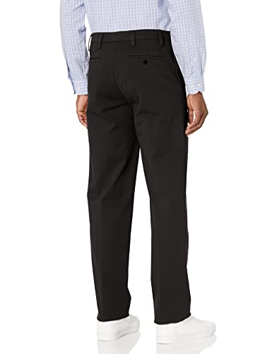Dockers Men's Classic Fit Workday Khaki Smart 360 Flex Pants (Standard and Big & Tall), Black, 40W x 30L