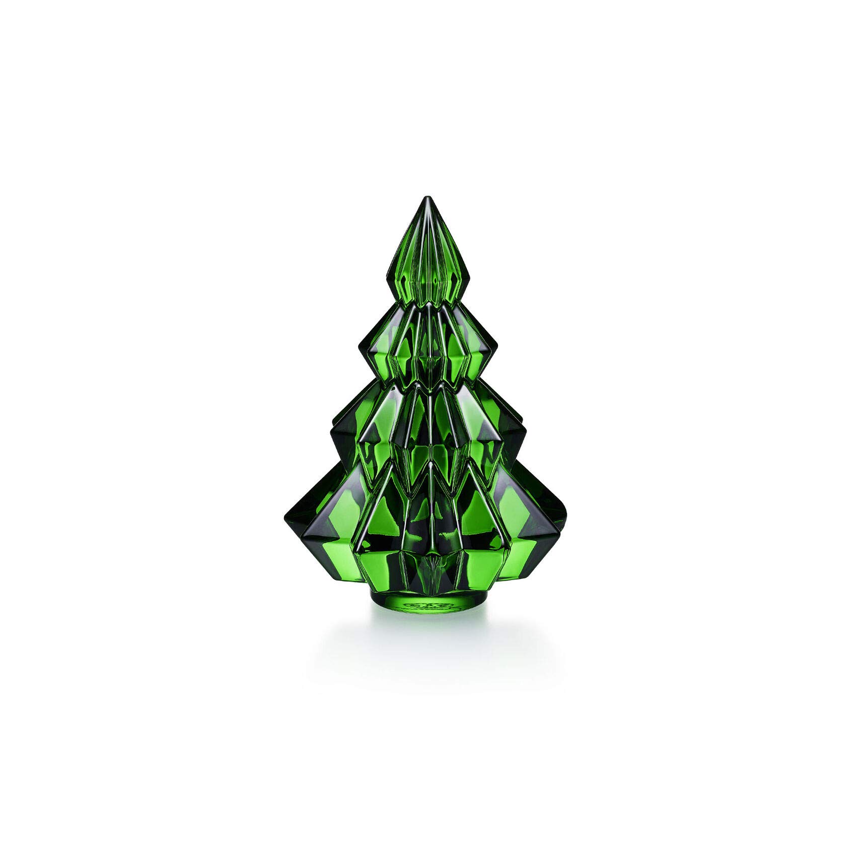 Baccarat Crystal Small Christmas Aspen Fir Figurine Green #2813076