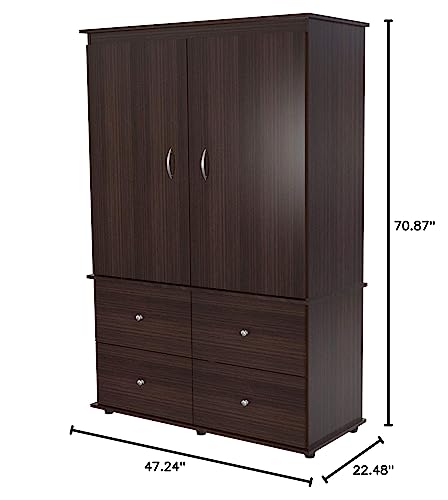Inval America Wood Armoire Audio/Video Combo, Espresso-wengue