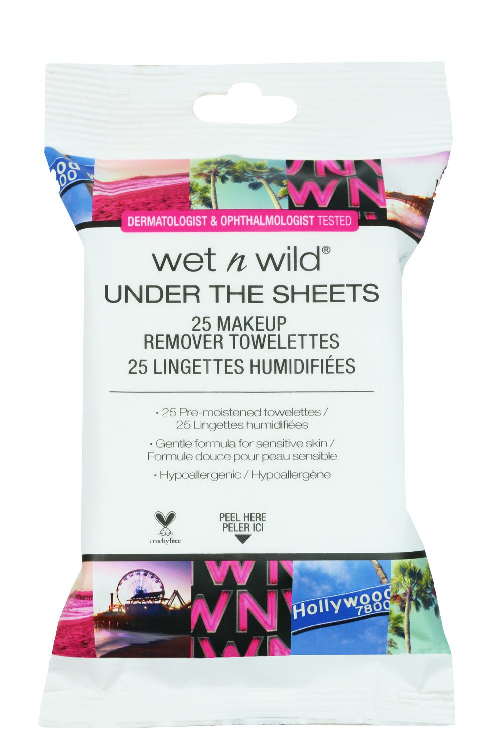 wet n wild Makeup Remover Towelettes, Makeup Remover Wipes, 25 Fluid Ounce (980A)