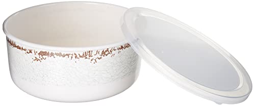 Gibson Home Mauna Melamine 8 Piece Nesting Food Storage Set W/PP Lid- 54OZ, 40OZ, 27OZ, 19OZ β Ice White (135400.08)