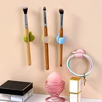 Dazzle fairy Thumb Wall Hooks Cable Holder β Pack of 24 Self Adhesive Thumb Hooks | Hanging Cable Clips Key Hook Multi-Function Wall Hooks for Cable Management