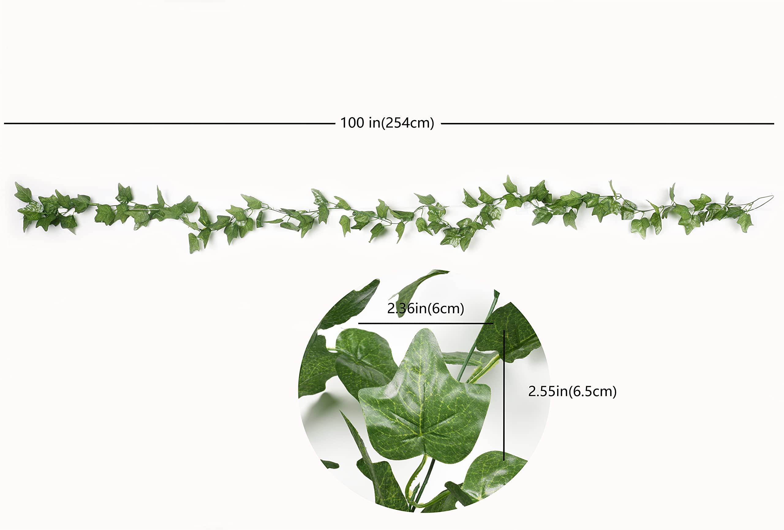 Karlling 5 Pack Room Decor Fake Plants Leaves Artificial Ivy Garland Greenery Hanging Aesthetic Living Room Wall Decor
