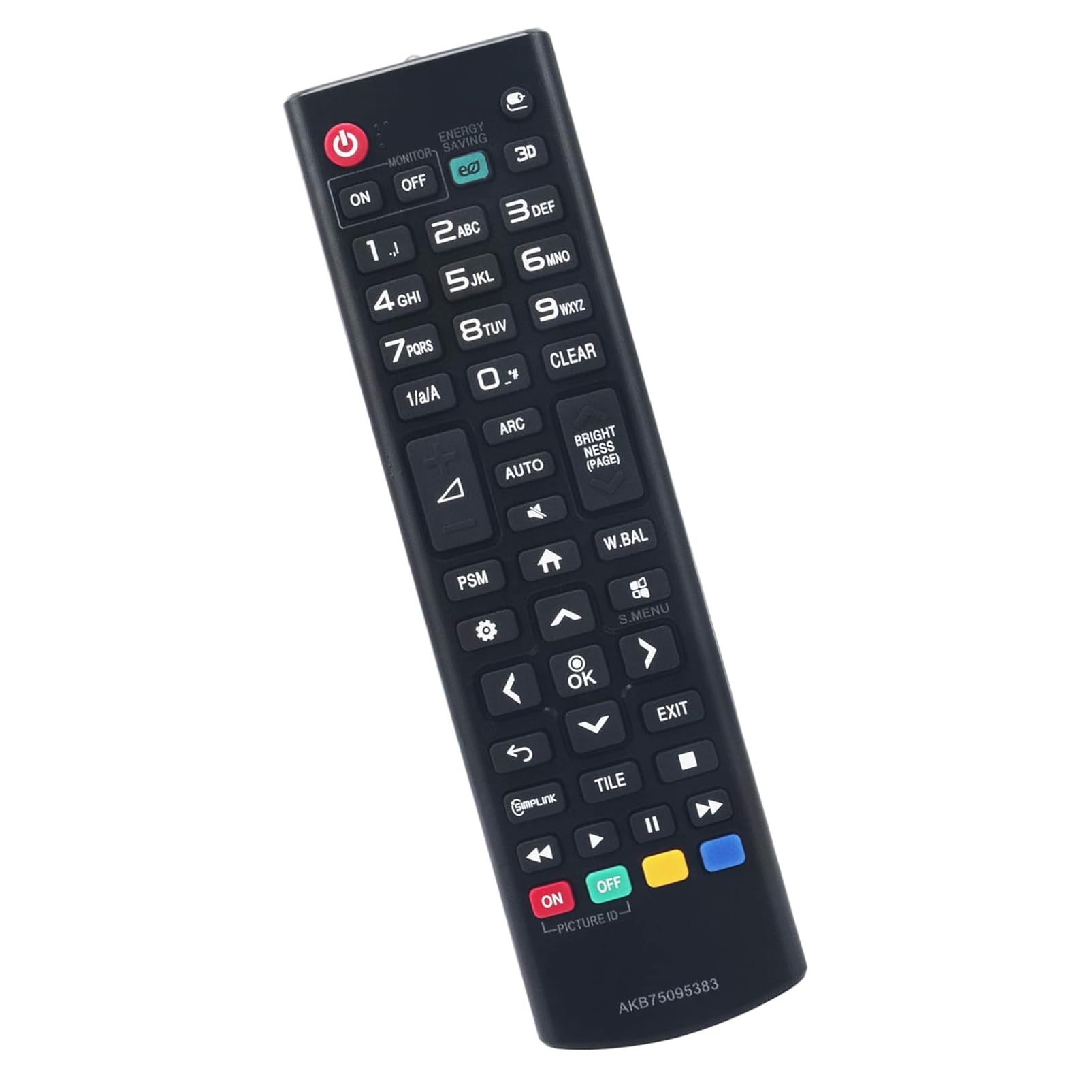 AKB75095383 Replacement Remote Controller Fit for LG Digital Monitor Signage 32SM5D 43SM5D 49SM5D 55SM5D 65SM5D 43SM3D 49SM3D 55SM3D 32SM5KD 43SM5KD 49SM5KD 55SM5KD 65SM5KD