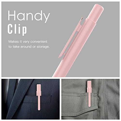 MoKo Holder Case for i-Pencil, Retractable Tip Cap for New iPad 10.2 2019/iPad Air (3rd Generation) 10.5" 2019/iPad Mini (5th Generation) 7.9" 2019 i-Pencil(Only for i-Pencil 1st - Pink
