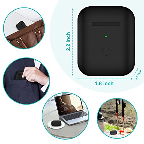 Compatible for AirPods 1st/2nd Charging Case, Wireless Charger Replacement Case for AirPods Case 2nd Gen with Bluetooth Pairing Sync Button, Black