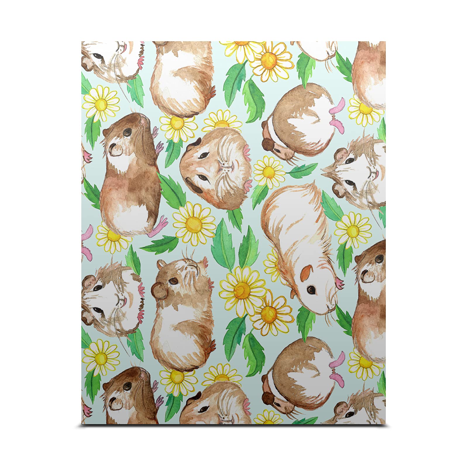Head Case Designs Officially Licensed Micklyn Le Feuvre Guinea Pigs And Daisies In Watercolour On Mint Art Mix Vinyl Sticker Gaming Skin Decal Compatible With Xbox One X Console and Controller Bundle