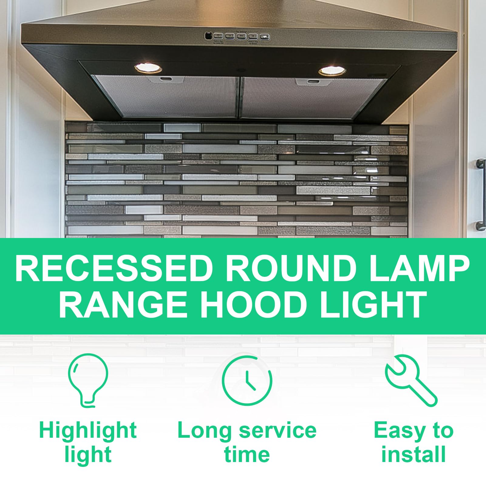 GUGUMO 2Pack DC 12V 1.5W Range Hood Bulb with SM Socket, Sturdy Stainless Steel Undercabinet Closet LED Light Kitchen Lamps, Stove Appliance Light LED Replacement (Cold White, 6000K)(Plz See Details)